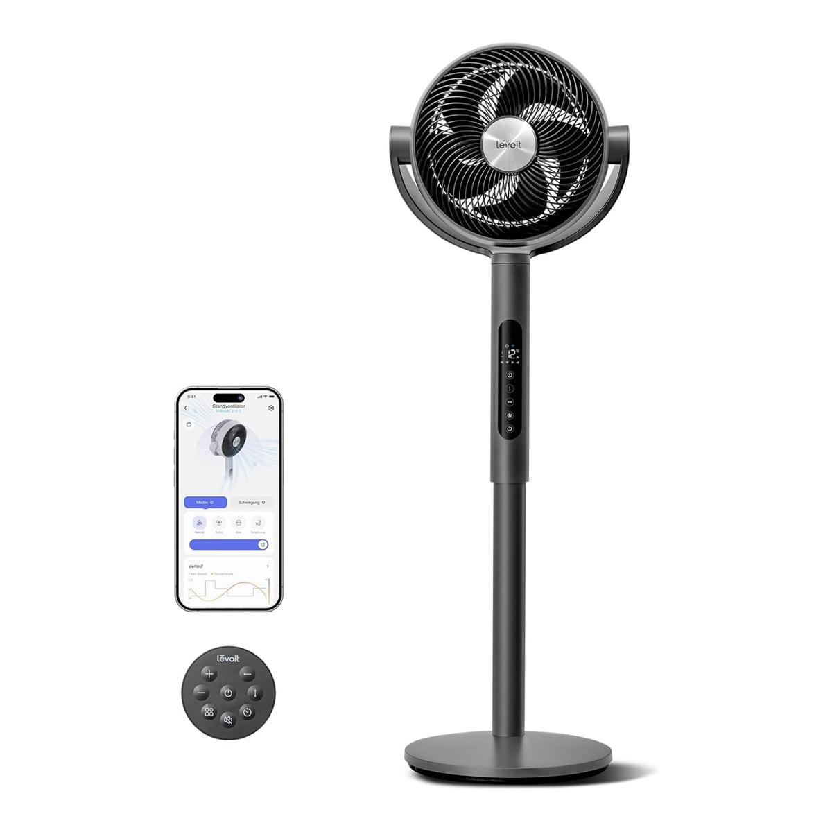 Levoit leiser Standventilator mit Fernbedienung & App-Steuerung